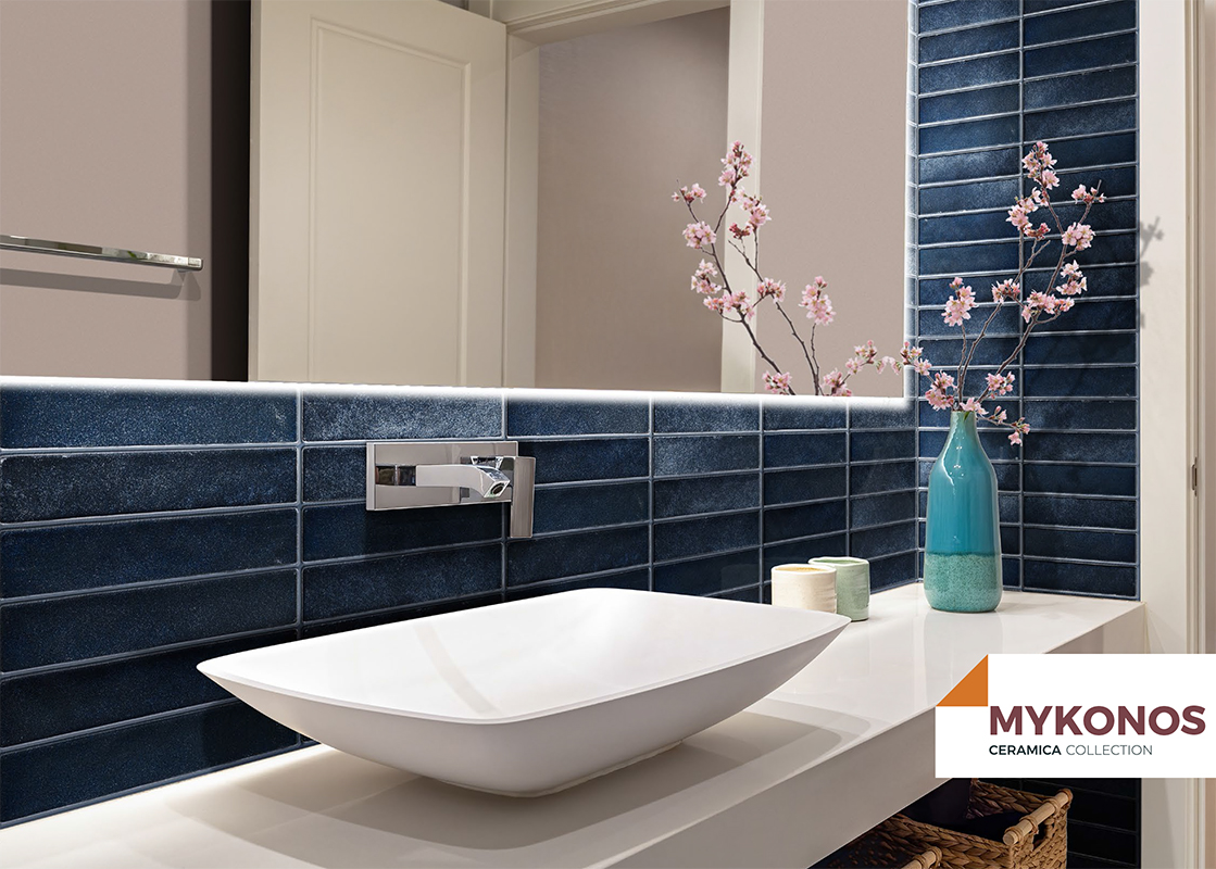 China Mykons Handmade Tile In Size 50x250mm & 132x132mm manufacturers ...